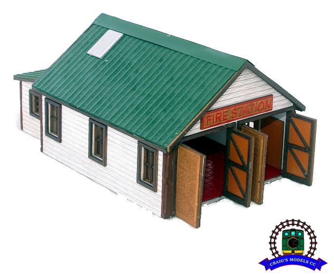 Craig's Models. HO Scale - Vintage Fire Station - Wood