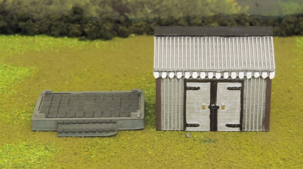 Craig's Models. HO Scale - Storage Shed - Corrugated Iron - Plain Base