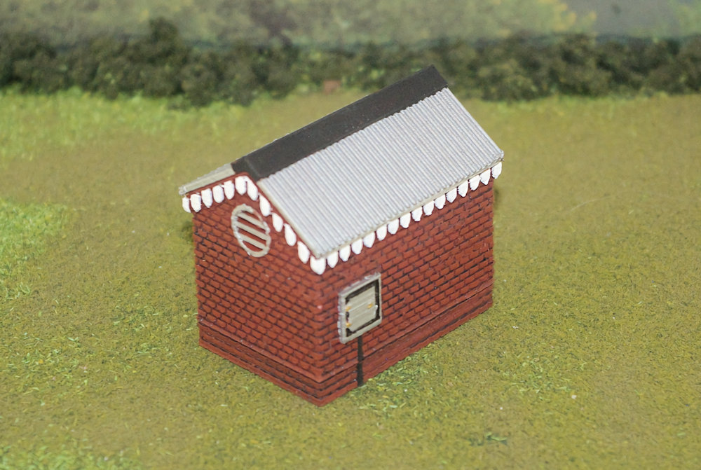 Craig's Models. 1:56 Scale - Storage Shed - Brick - Brick Base