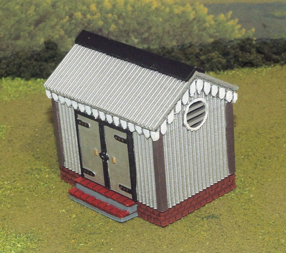 Craig's Models. 1:35 Scale - Storage Shed - Corrugated Iron - Brick Base